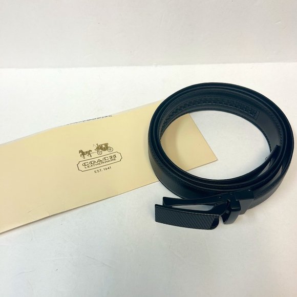 Coach | Accessories | Mens Coach Black Automatic Buckle Click Lock Belt ...